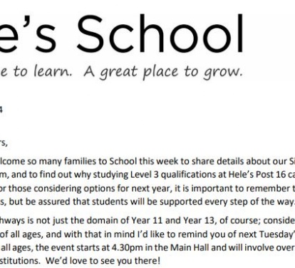 Hele's School - Home